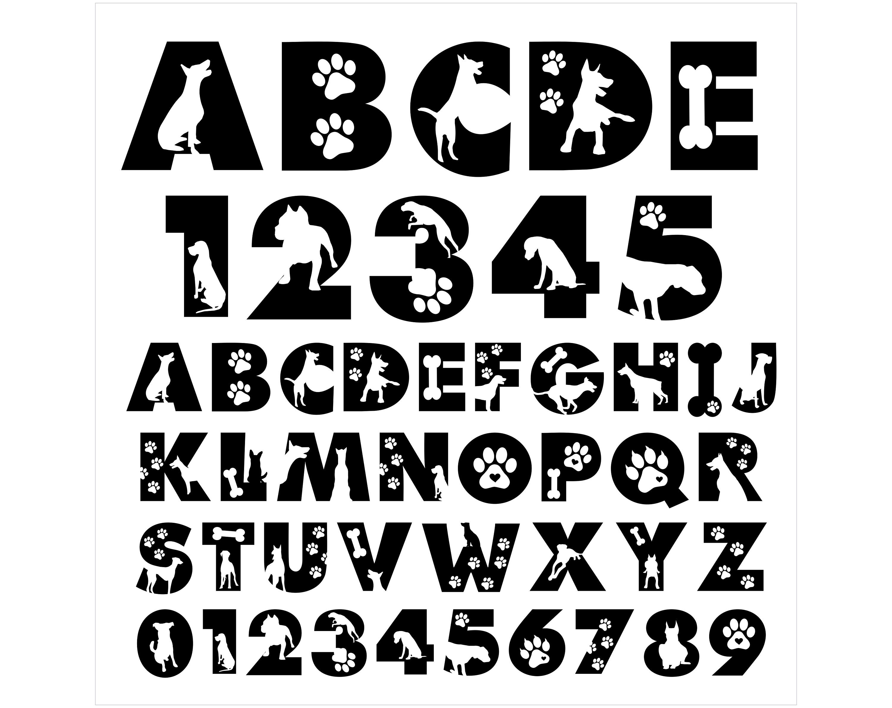 Dog Font Ttf, Dog Bundle Svg, Dog Font Svg, Dog Bundle Png, Paw Font ...