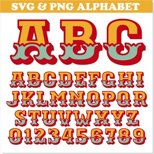 Circus Font SVG Layered, Circus Font TTF, Circus Font PNG, Vintage Font ...