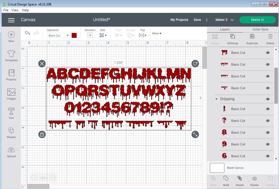 Blood Dripping Font SVG TTF, Dripping Borders Svg Cricut, Dripping ...