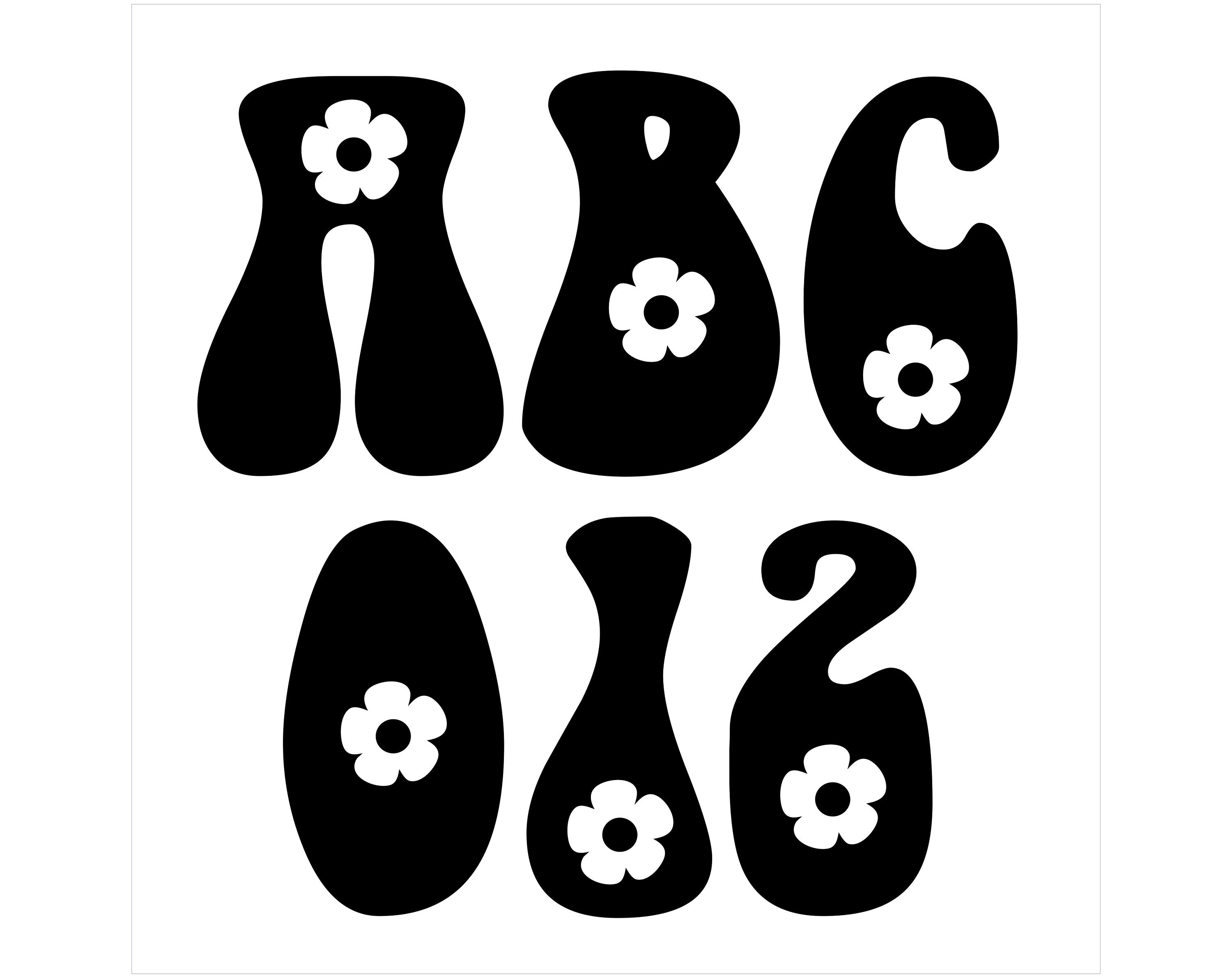 Flower Hippie Font OTF SVG, Flower Font Svg, Groovy Font Svg, Hippie ...