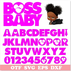 African American Boss Baby Girl Font TTF SVG, Boss Baby Girl Logo, Boss ...