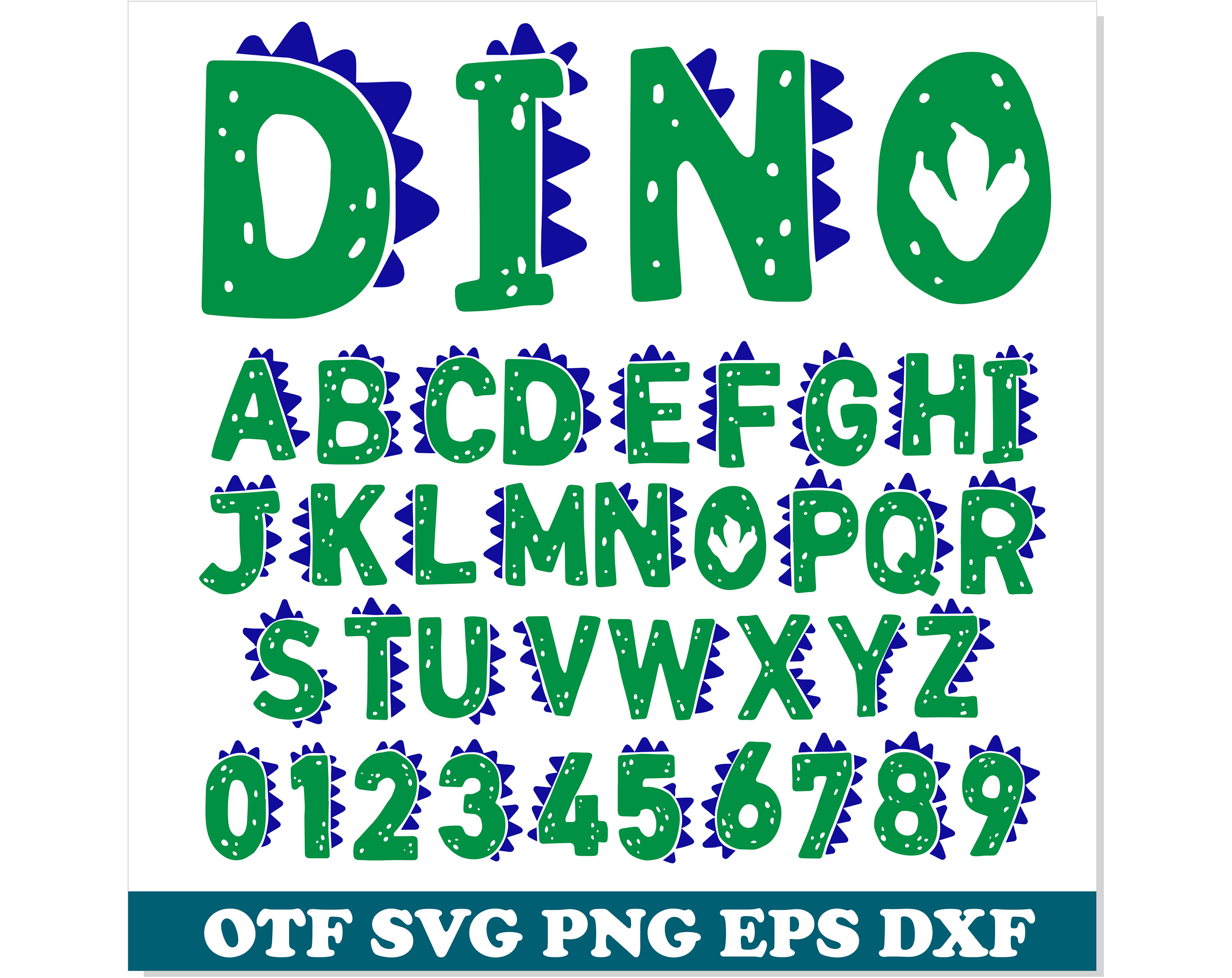 Dinosaur Font Bundle | Dinosaur Font SVG Cricut, Dinosaur Font TTF ...