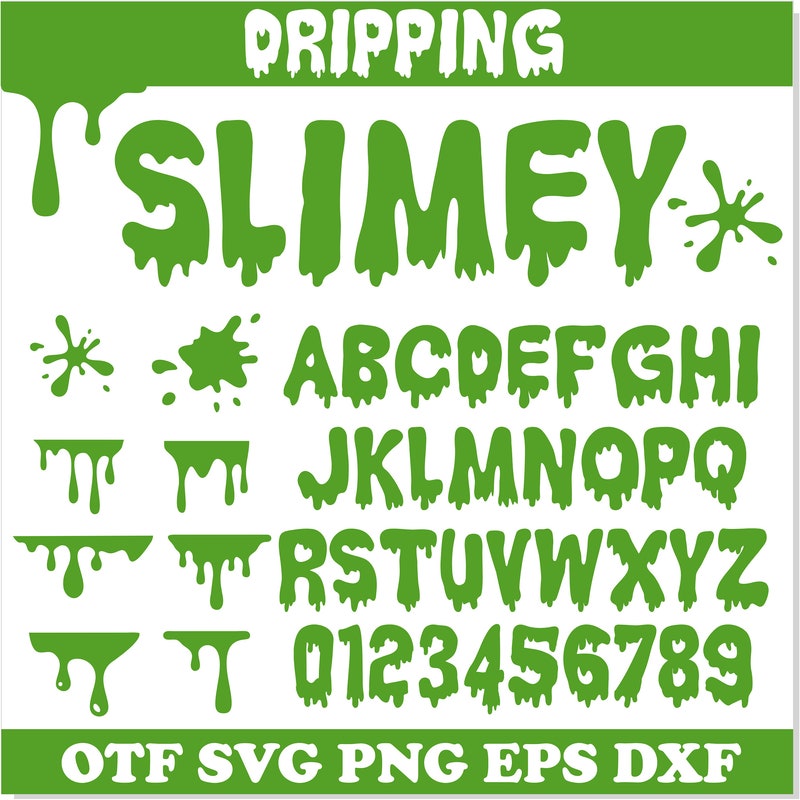 Slime Letters Font - Etsy