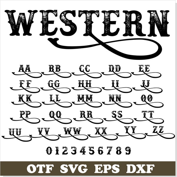 Western Letters - Etsy