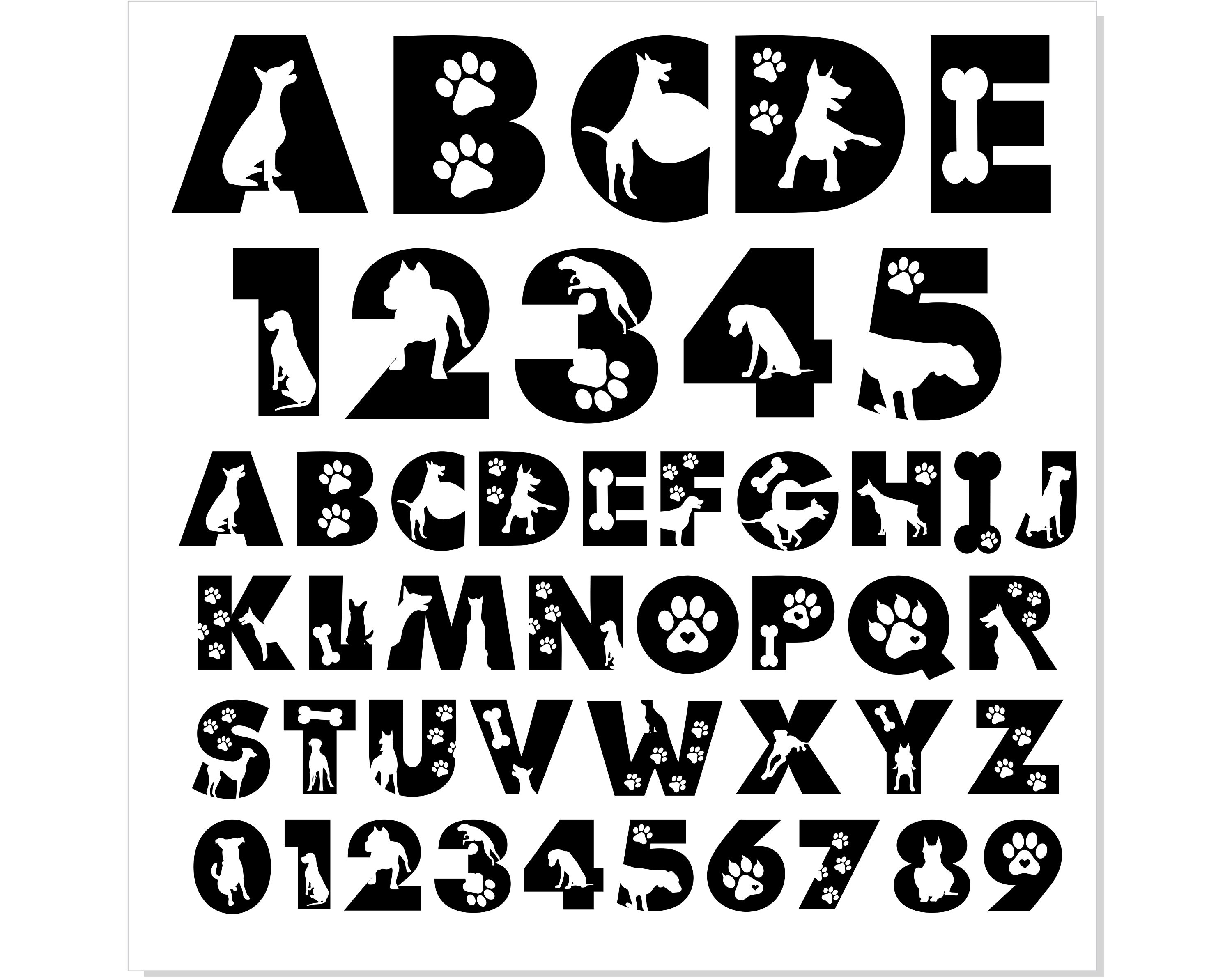 Dog Bundle SVG OTF PNG Dog Font Otf, Dog Font Svg, Dog Paw Svg, Dog ...