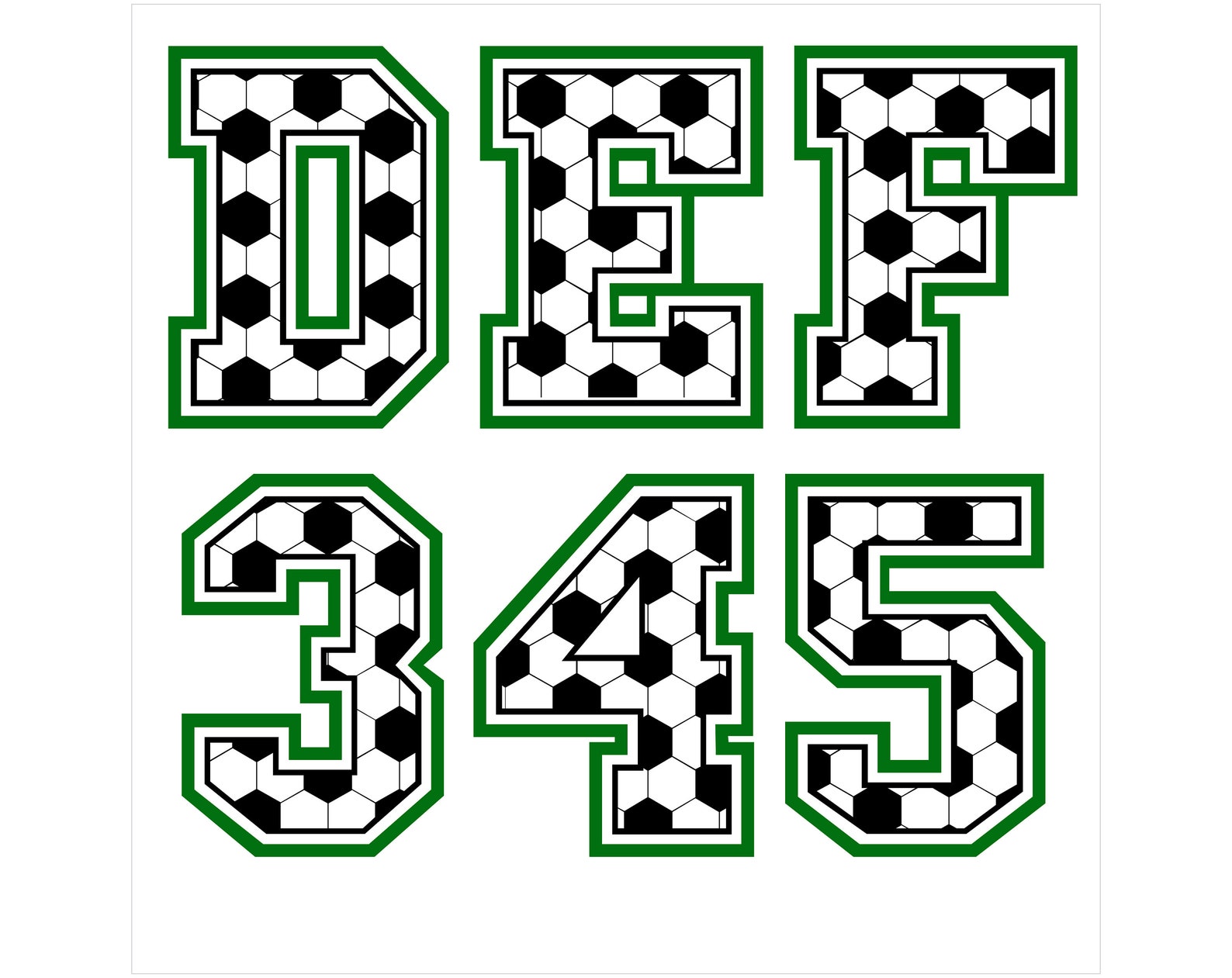 Soccer Ball Font SVG PNG TTF, Football Font Otf, Soccer Ball Letters ...