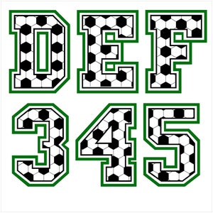 Soccer Ball Font SVG PNG TTF, Football Font Otf, Soccer Ball Letters ...