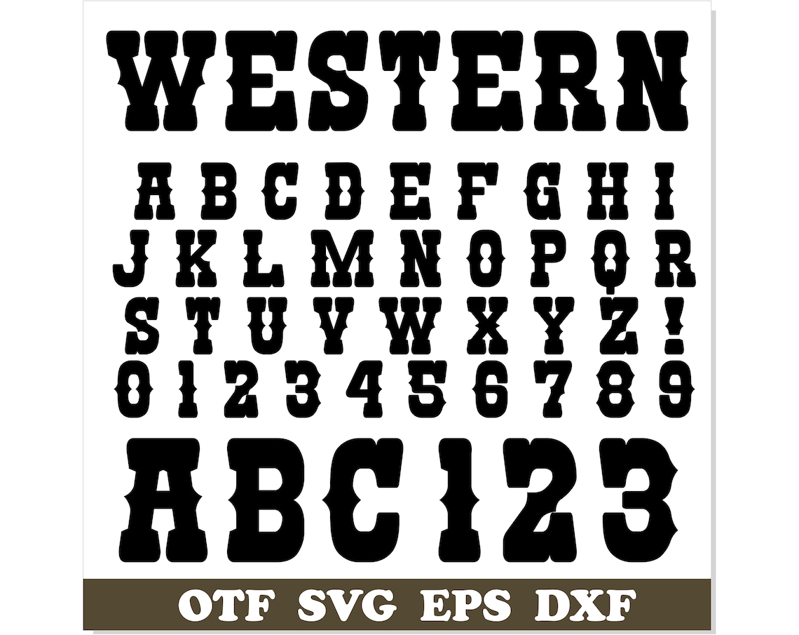 Western Font TTF, Western Font SVG Сricut, Rodeo Font, Cowboy Font Svg ...
