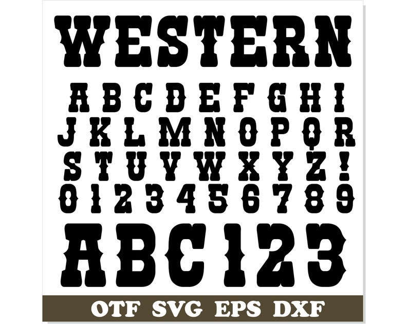 Western Font TTF, Western Font SVG Сricut, Rodeo Font, Cowboy Font Svg ...