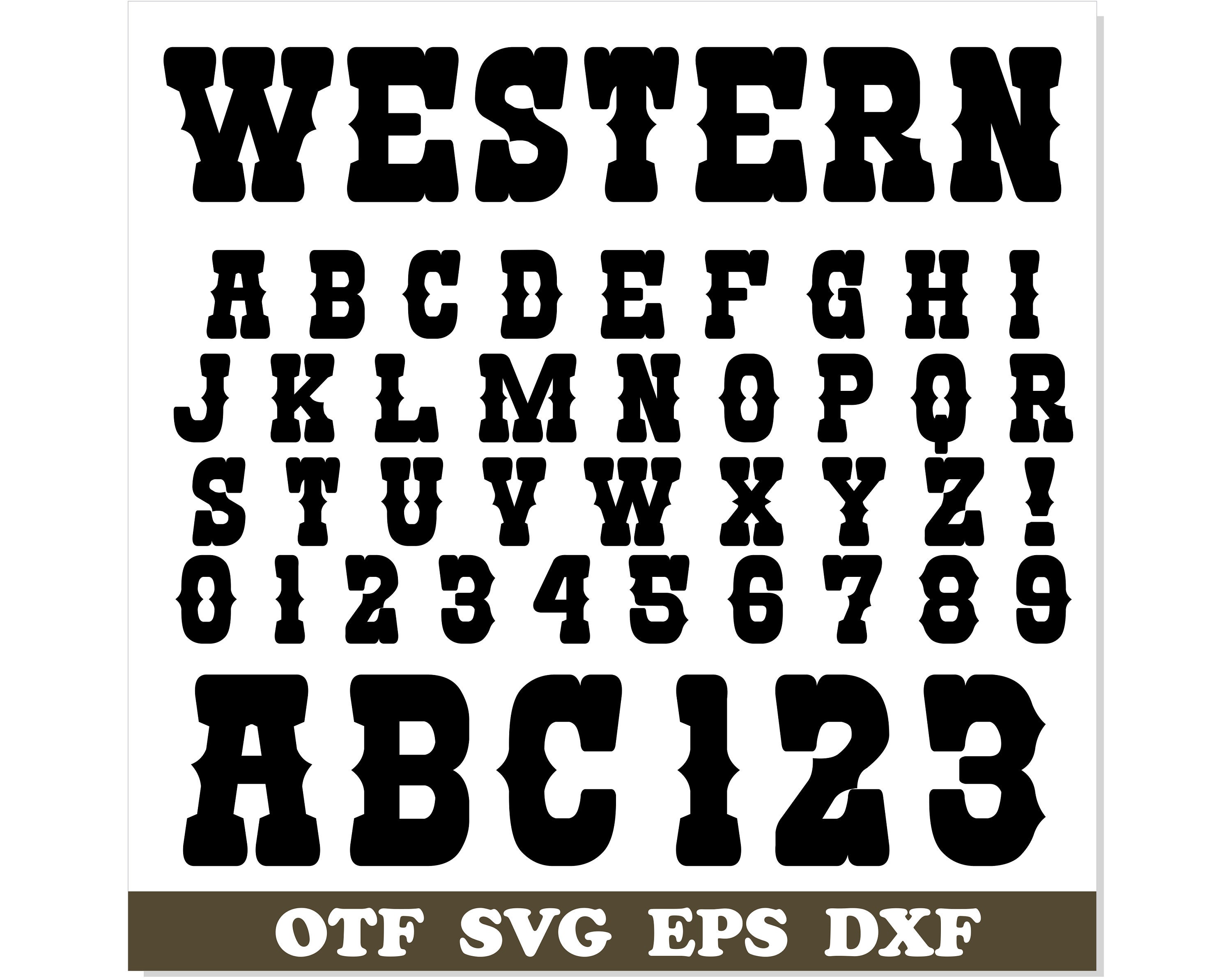 Western Font TTF, Western Font SVG Сricut, Rodeo Font, Cowboy Font Svg ...