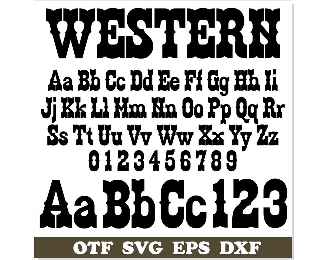 Western Font TTF, Western Font SVG Сricut, Rodeo Font, Whiskey Font ...