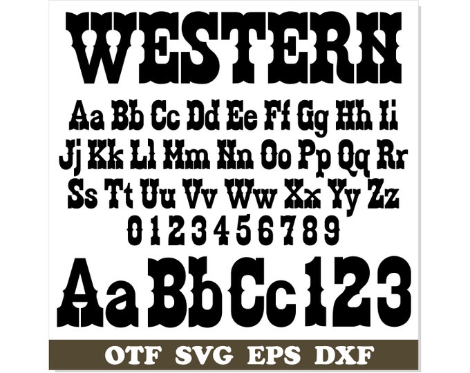 Western Font Ttf Svg Files Western Monogram Font Wild West Font Western ...