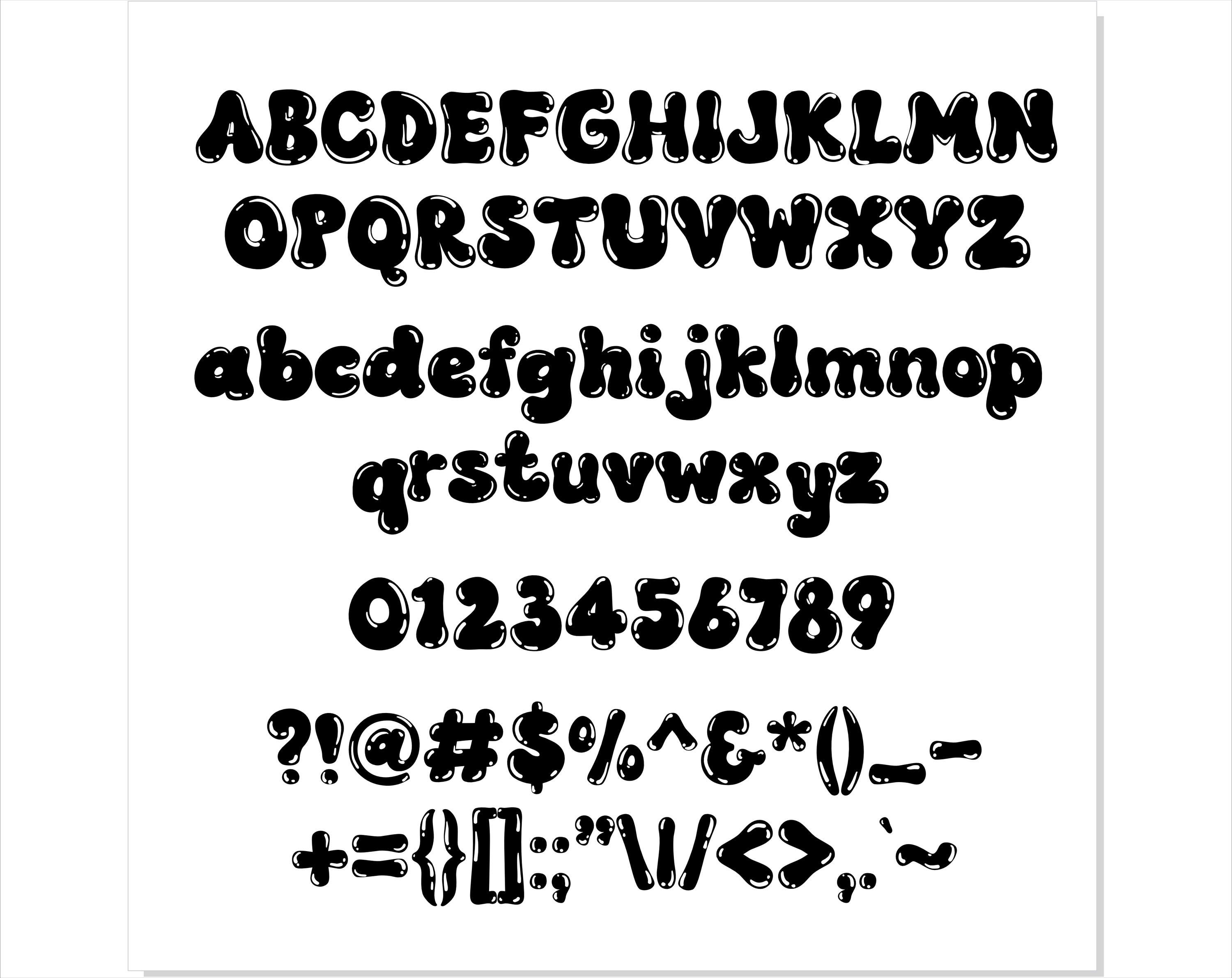 Bubble Font TTF SVG PNG | Groovy Font, Doodle Font, Bubble Letters Svg ...