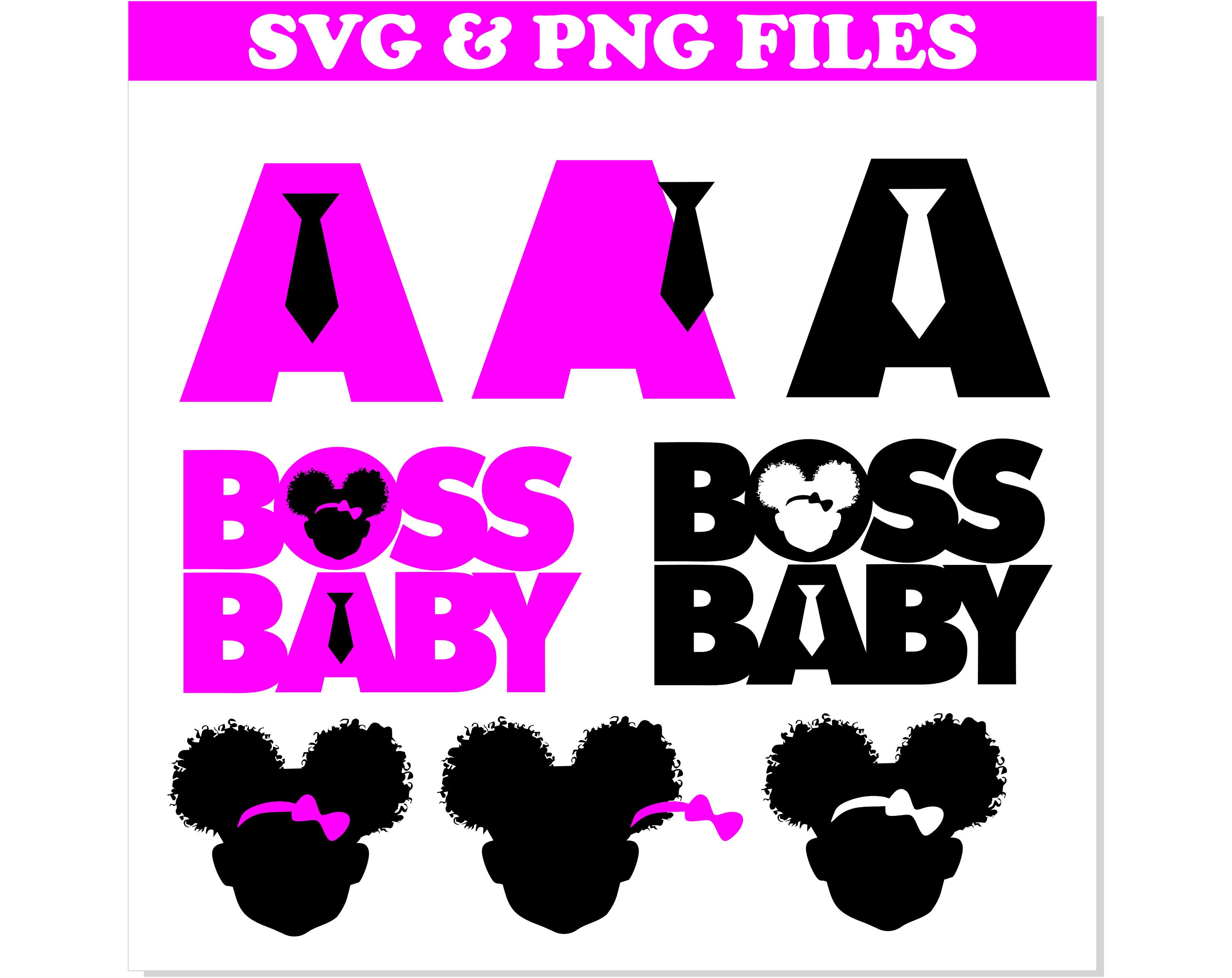 African American Boss Baby Girl Font SVG PNG, Boss Baby Girl Font TTF ...