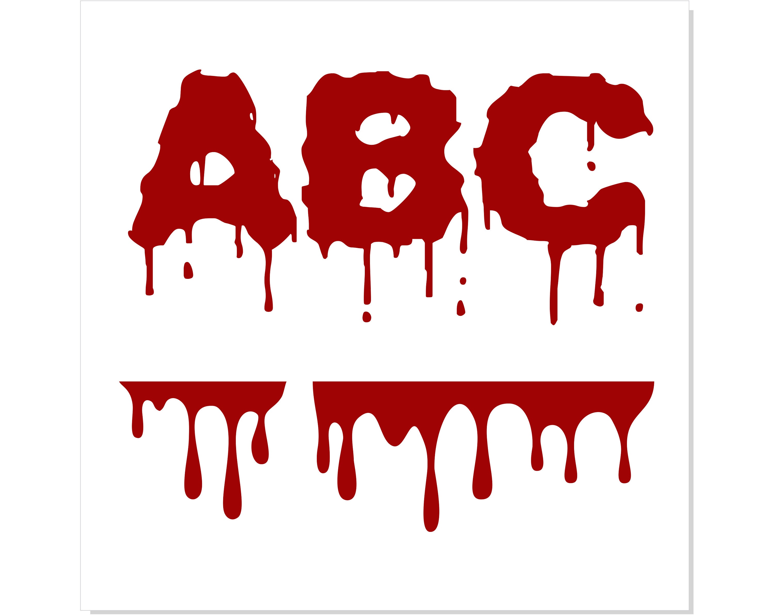 Blood Dripping Font SVG TTF, Dripping Borders Svg Cricut, Dripping ...