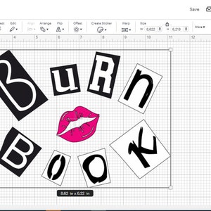 Burn Book SVG, Burn Book PNG, Burn Book Canva, Burn Book Cricut, Burn ...