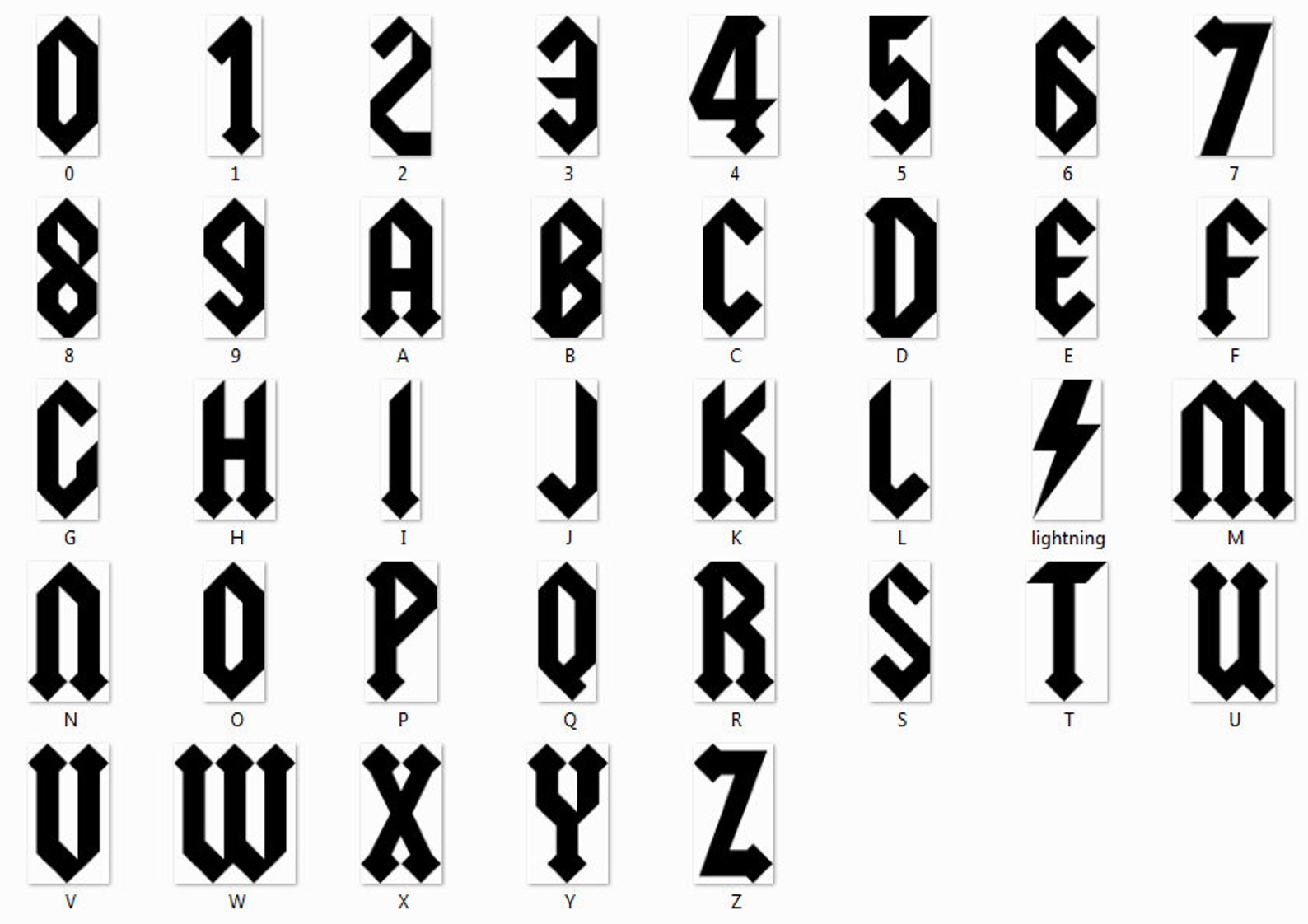 Hard Rock Font TTF, Hard Rock Font SVG Lightning, Rock Font Png, Rock ...