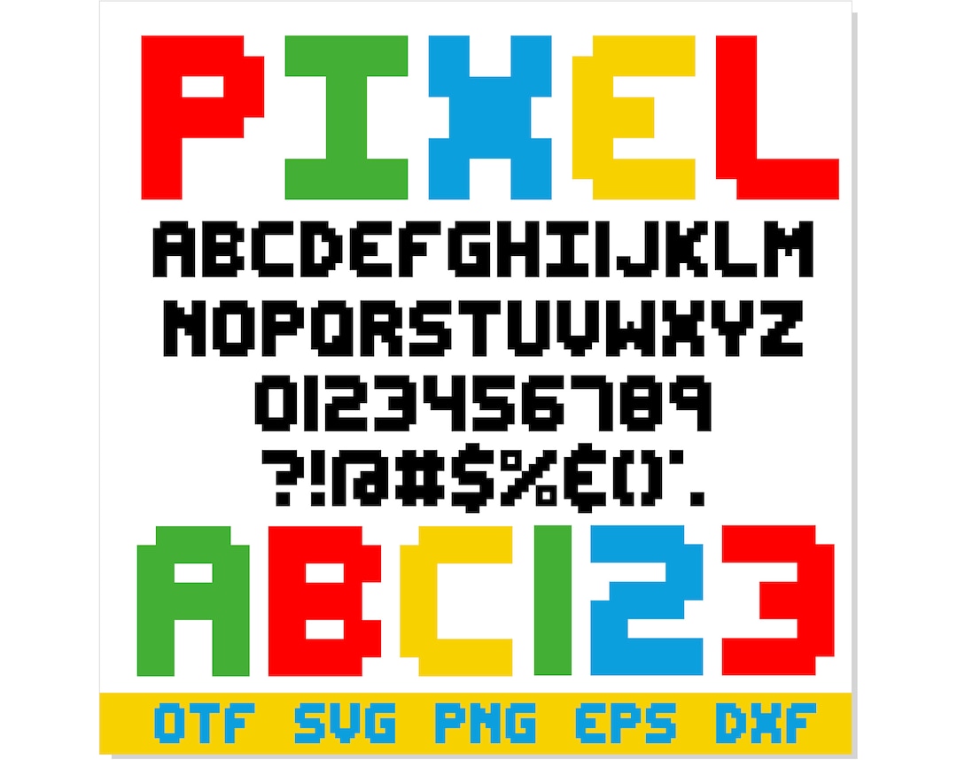 Pixel Font Svg Pixel Font Ttf Arcade Game Font Svg Arcade Game Font