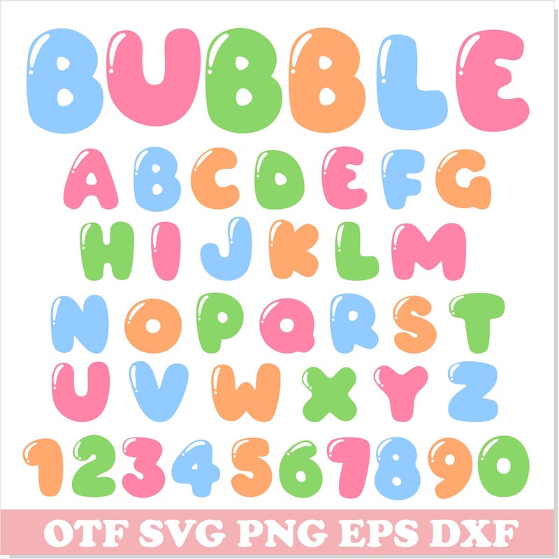 Bubble Letters - Etsy
