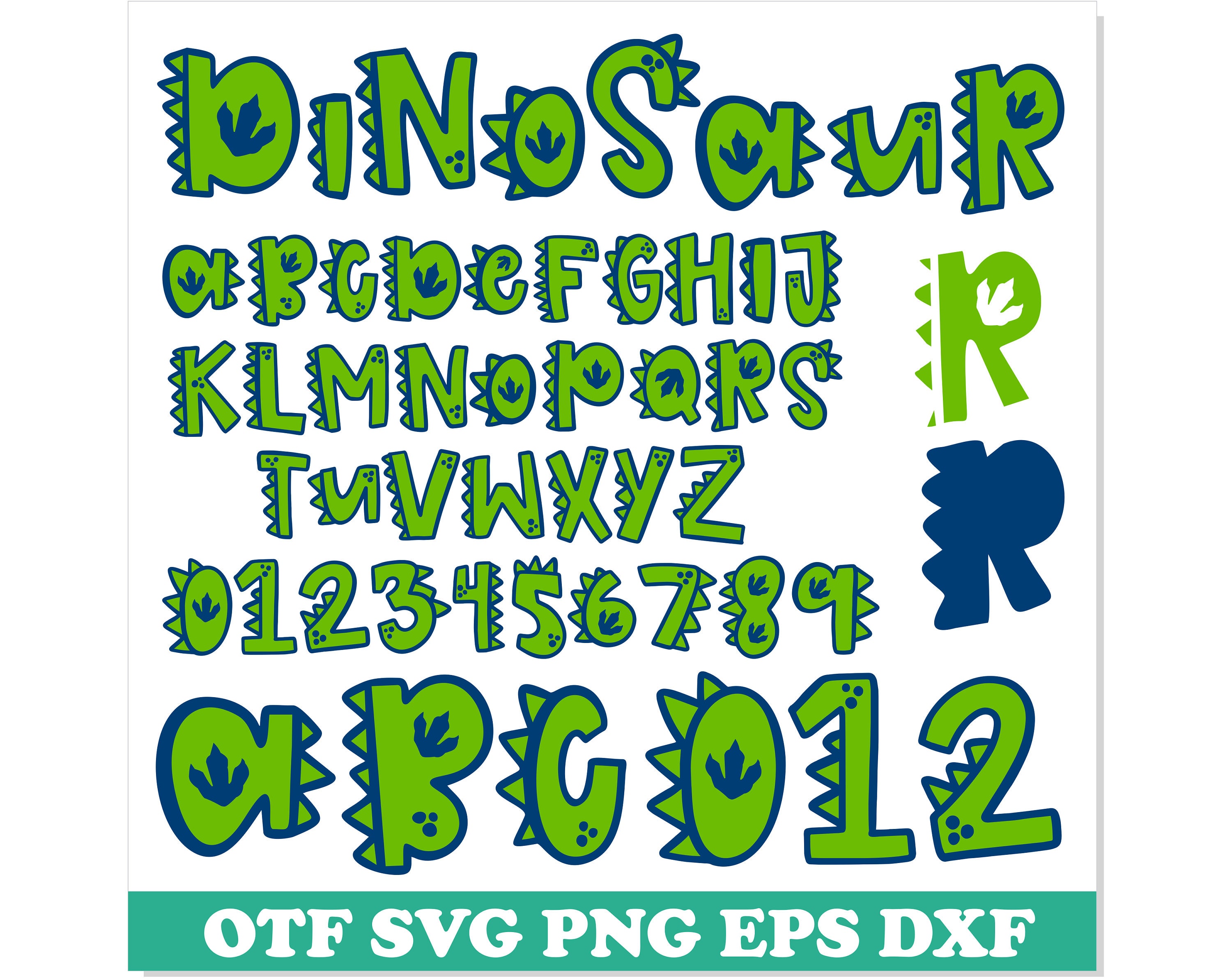 Dinosaur Font SVG Layered, Dinosaur Font TTF PNG, Dinosaur Letters Svg Cricut, Dinosaur Svg ...