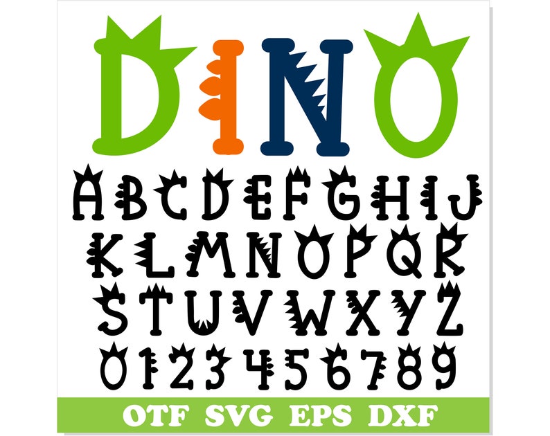 Dinosaur Font TTF, Dinosaur Font SVG, Dinosaur Letters Svg, Dinosaur ...