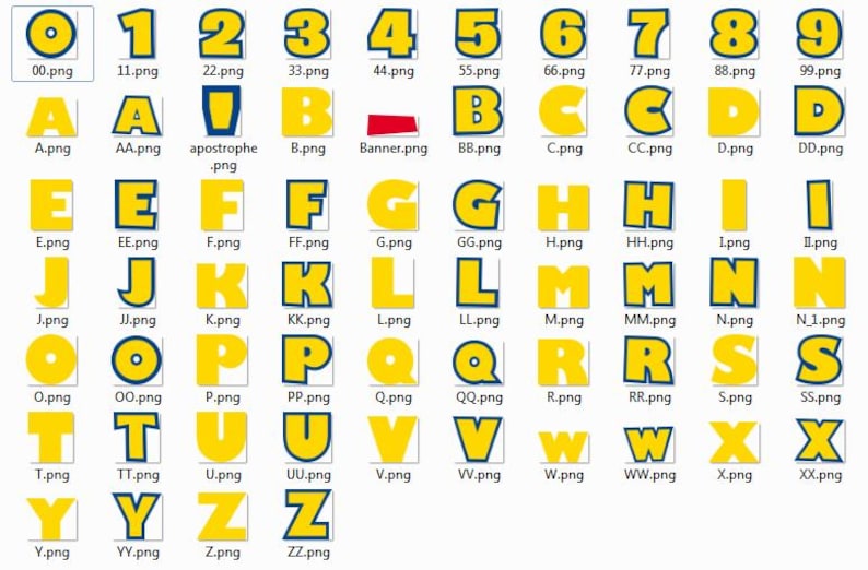 Toy Story Font Letters Numbers Red Banner PNG Files - Custom Name Toy ...