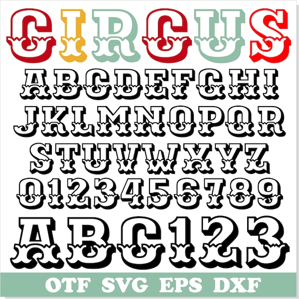 Circus Font - Etsy