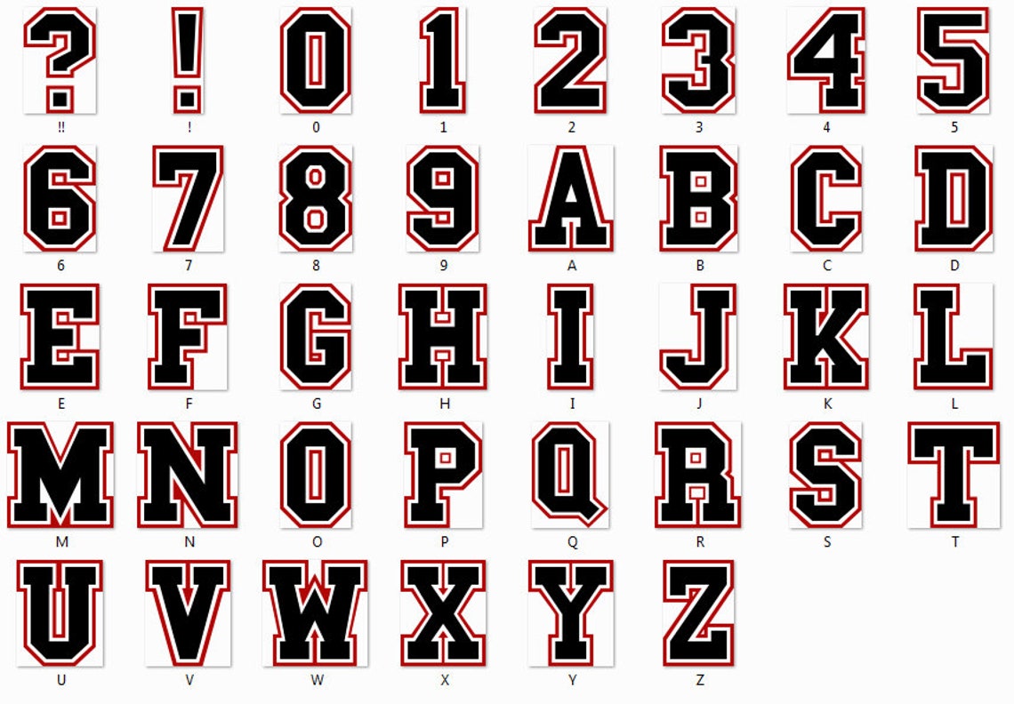 College Font SVG, College Font OTF, College Font PNG, Varsity Font Svg ...