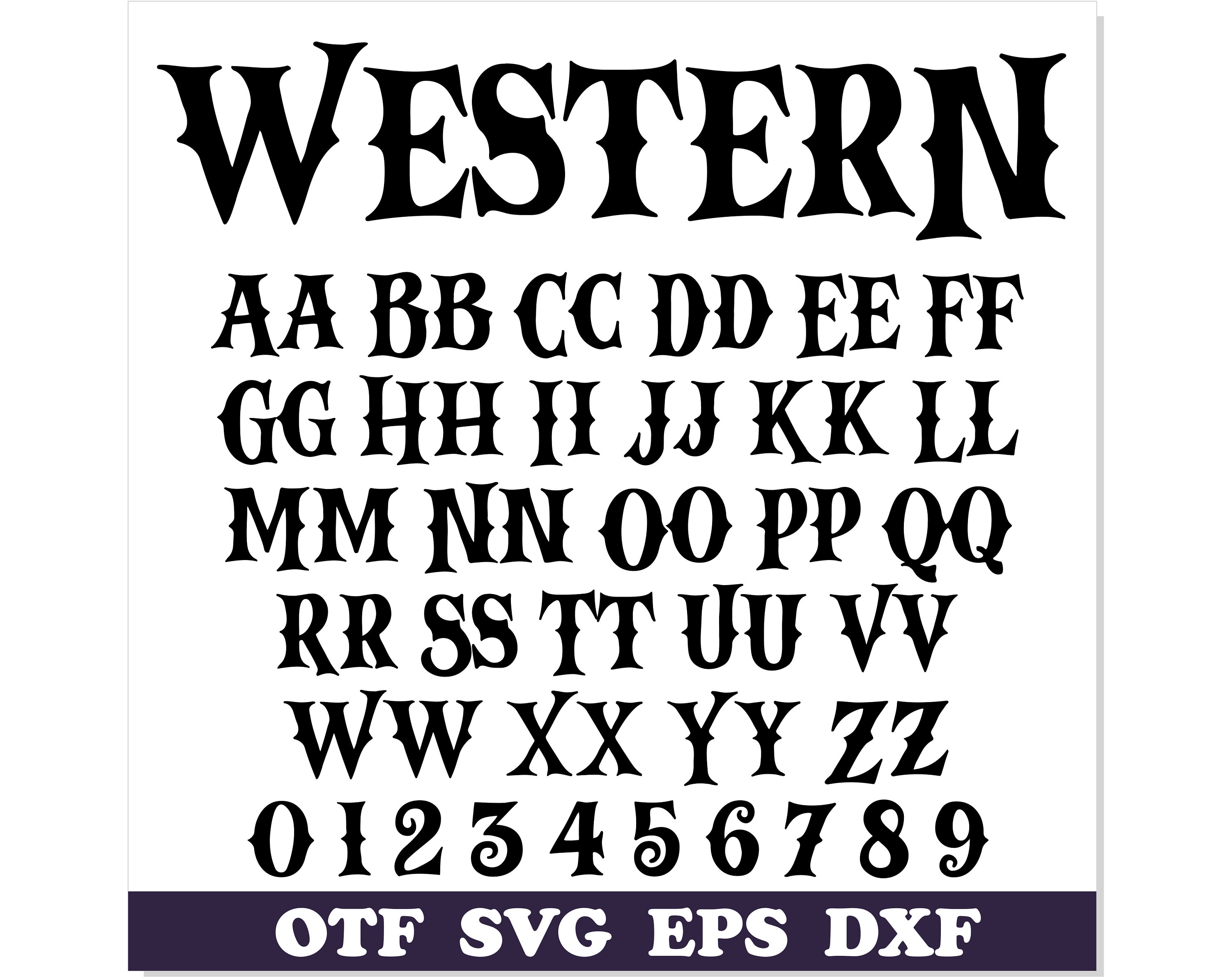 Western Font TTF SVG Сricut, Old West Font, Cowboy Font Svg, Rodeo Font ...
