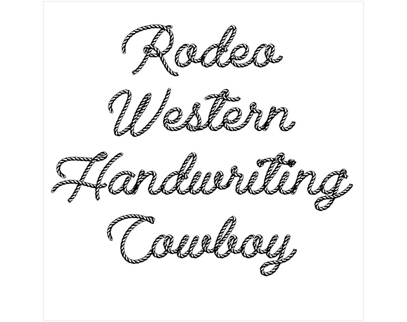 Cowboy Rope Font TTF Rope Letters Svg Handwriting Font Svg Western Font ...