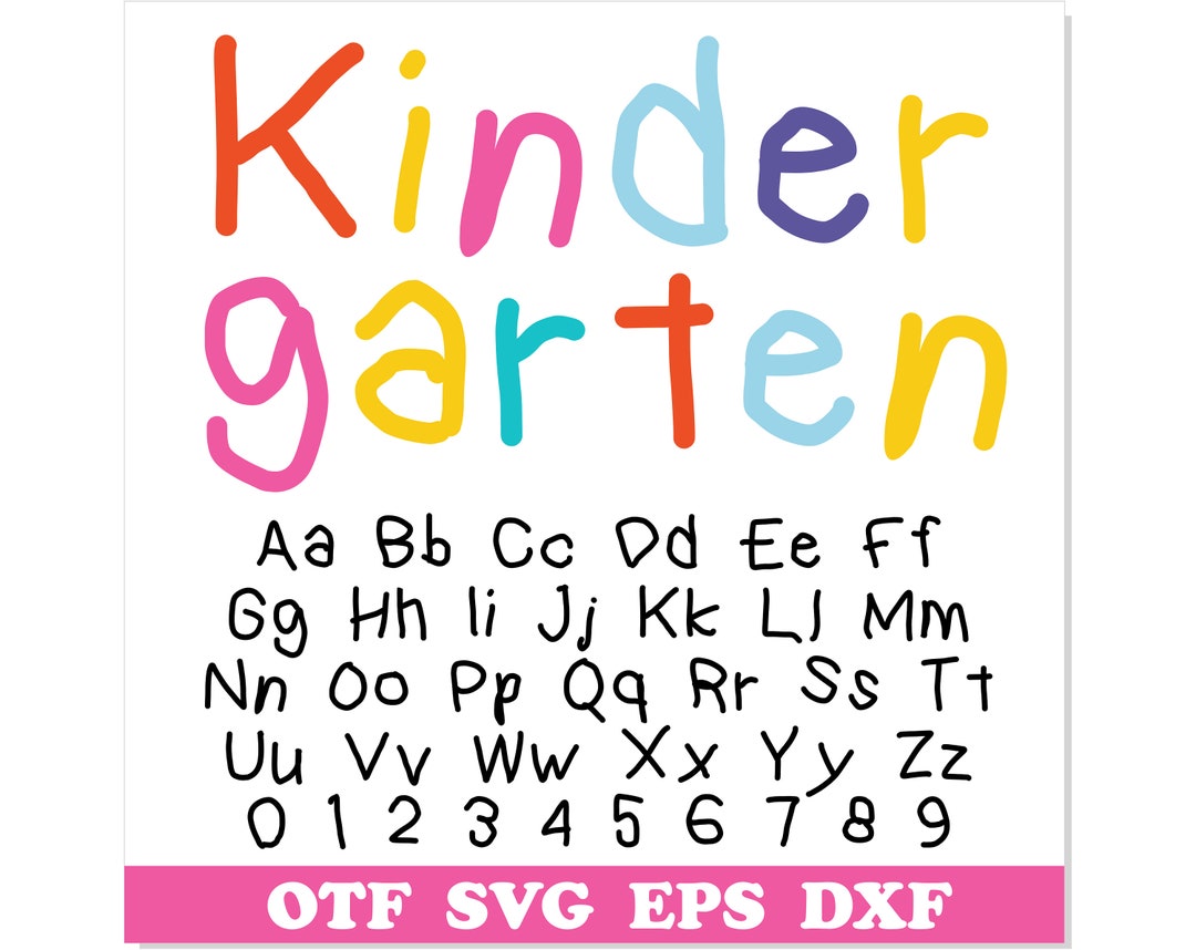 Kindergarten Font Otf, Kindergarten Font Svg, Baby Font Ttf, Kids Font ...