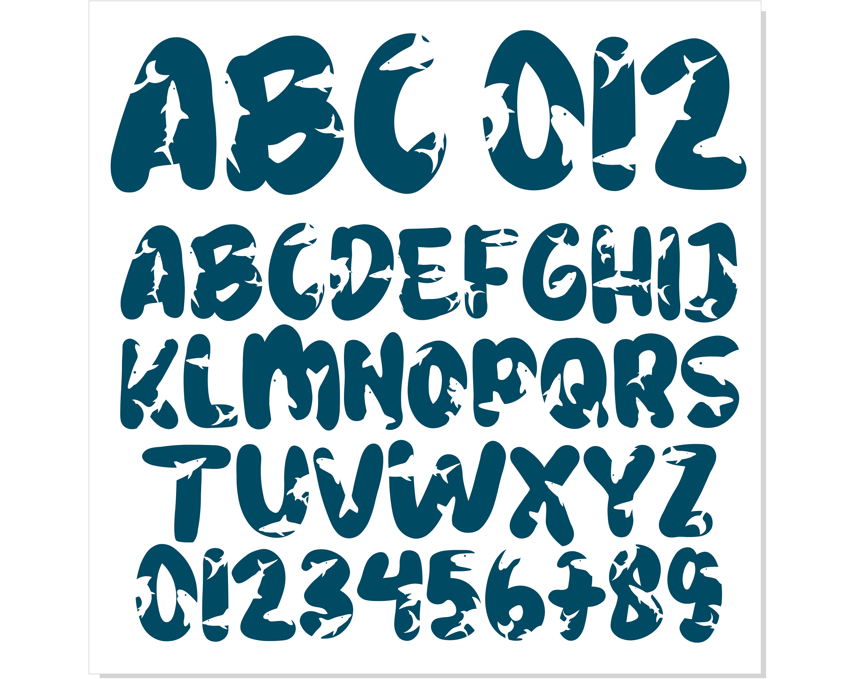 Shark Bundle SVG TTF PNG Shark Svg, Shark Font Ott, Shark Font Svg ...