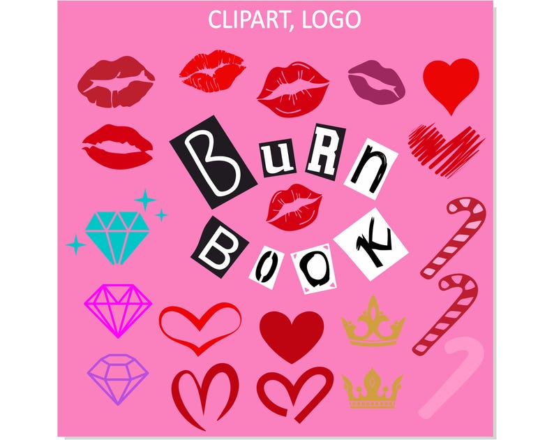 Burn Book Letters Numbers Clipart and Logo SVG PNG Files | Burn Book ...