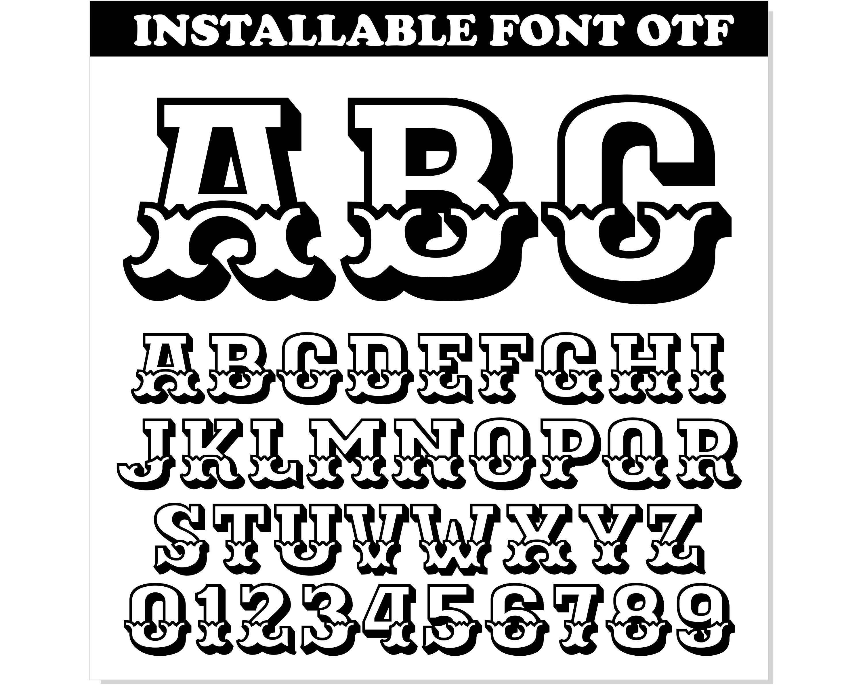 Circus Font SVG Layered, Circus Font TTF, Circus Font PNG, Vintage Font ...