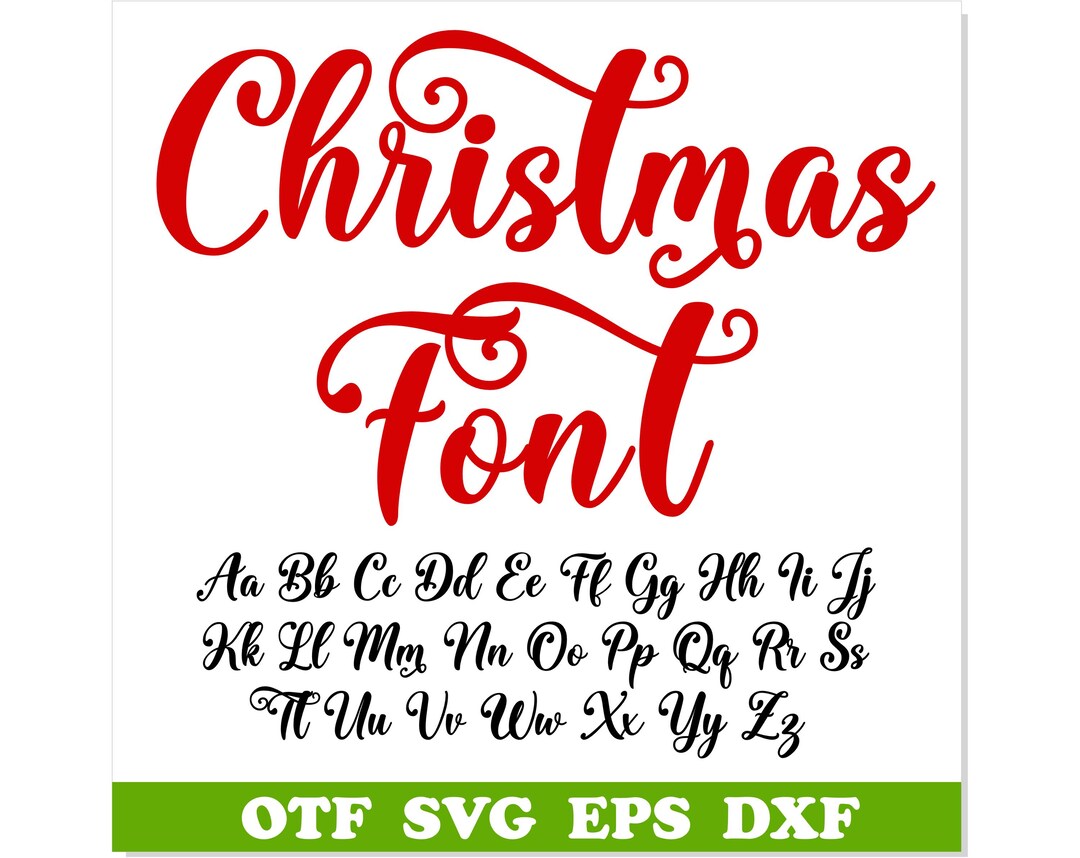 Christmas Font TTF, Christmas Font SVG Cricut, Cursive Font, Christmas ...