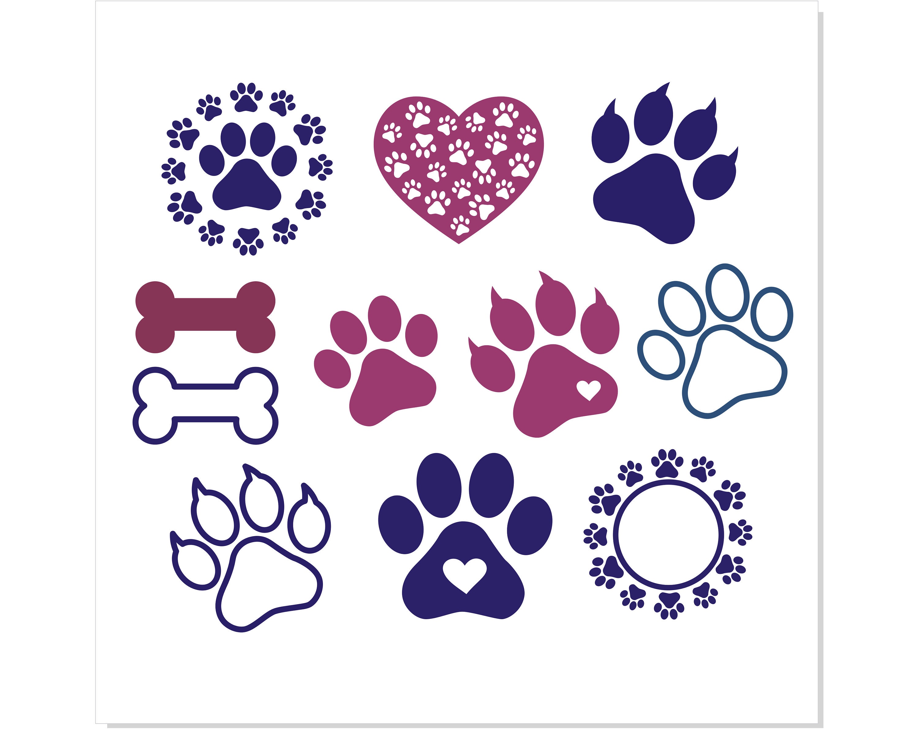 Dog Bundle SVG OTF PNG Dog Font Otf, Dog Font Svg, Dog Paw Svg, Dog ...