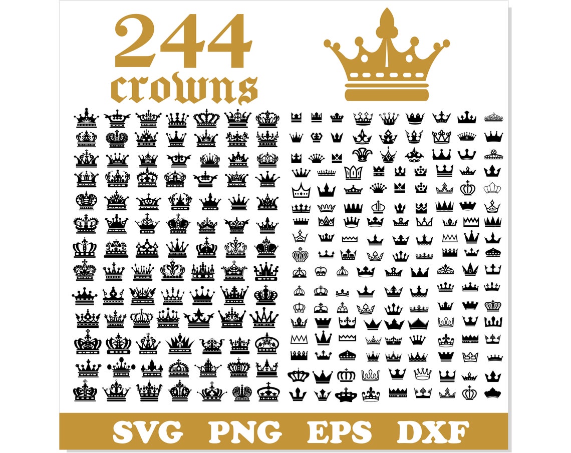 Crown SVG Bundle, Crown Png, Crown Silhouette Svg, Crown Svg Cricut ...