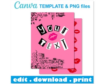 Editable Burn Book Canva Template | Burn Book Custom, Burn Book Cover ...