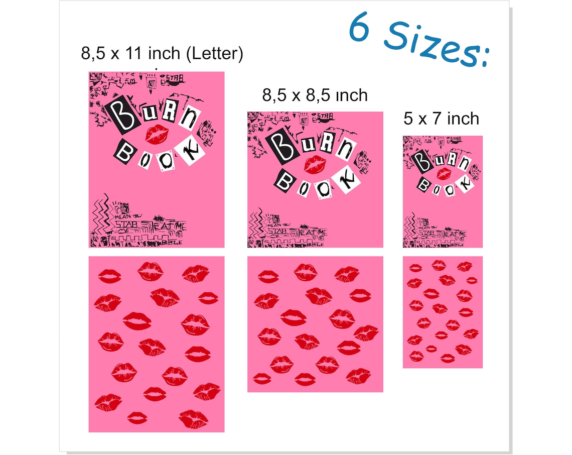 Editable Burn Book Canva Template | Burn Book Custom, Burn Book Cover ...