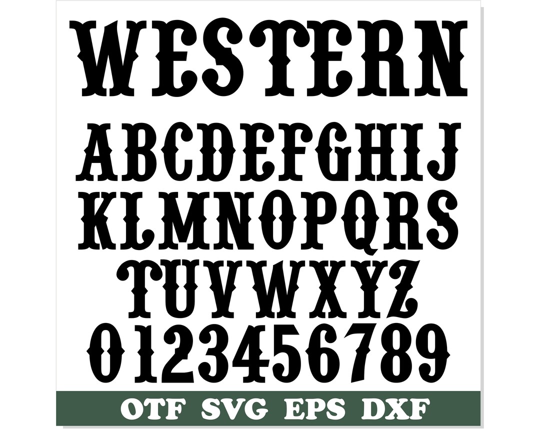 Western Font TTF, Western Font SVG Сricut, Cowboy Font Svg, Rodeo Font ...