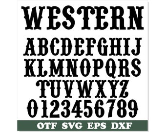 Western Font TTF, Western Font SVG Сricut, Old West Font, Cowboy Font ...