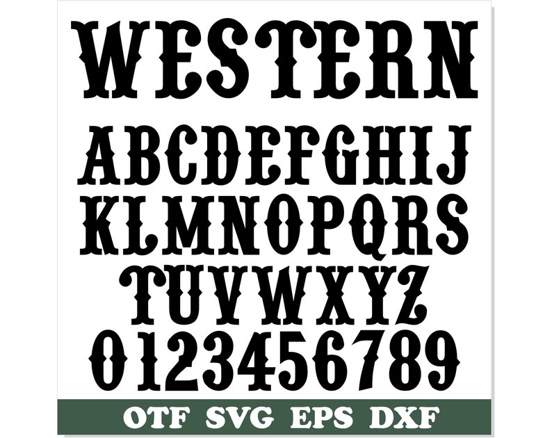Western Font TTF, Western Font SVG Сricut, Cowboy Font Svg, Rodeo Font ...
