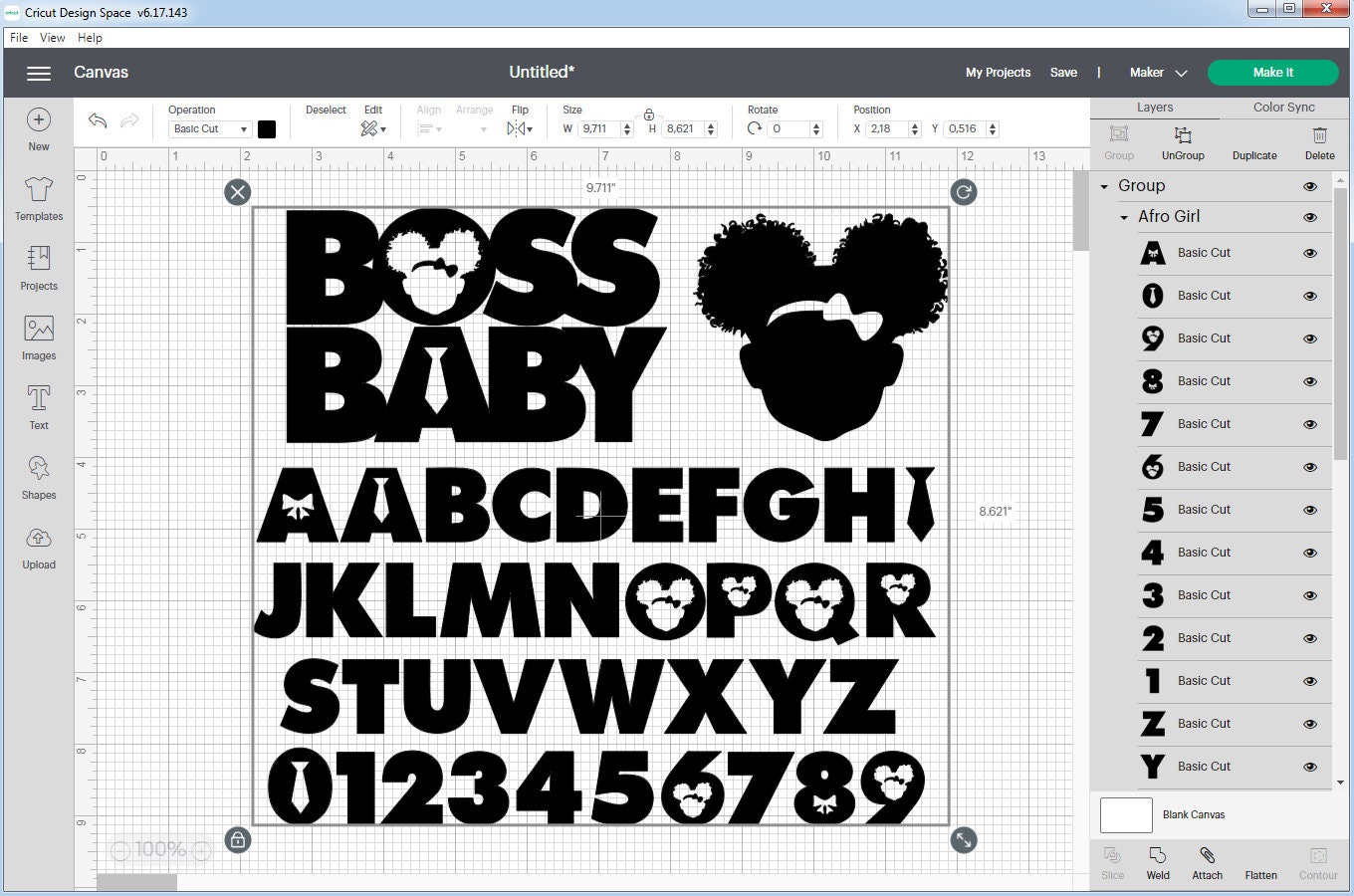 African American Boss Baby Girl Font SVG PNG, Boss Baby Girl Font TTF ...