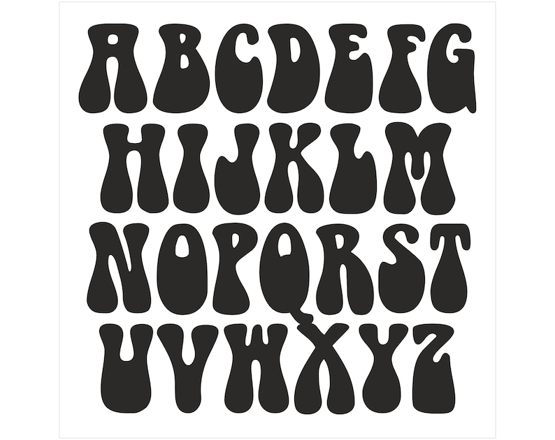 Hippie Font OTF, Groovy Font SVG Cricut, Retro Font Svg, 70s Font, 80s ...