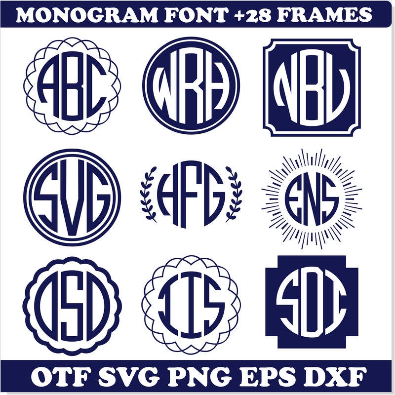 Monogram Frames - Etsy