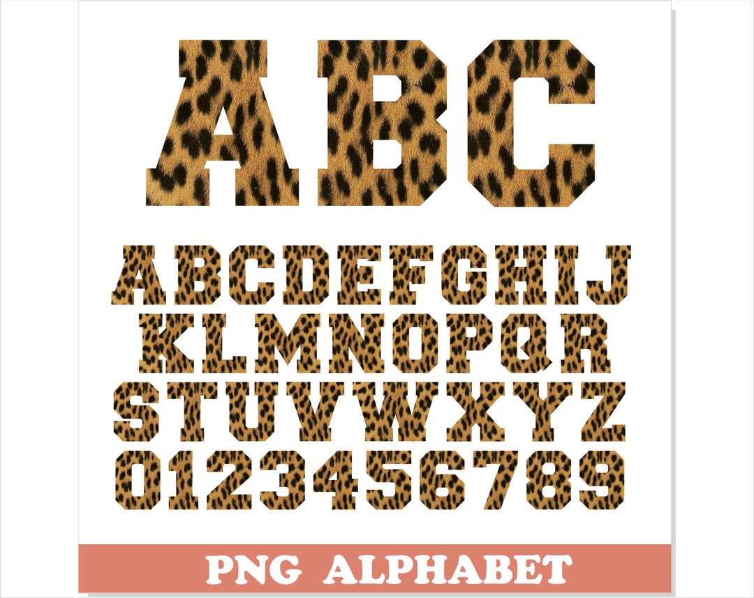Leopard Alphabet PNG Files | Leopard Letters Png | Leopard Font Png - Etsy