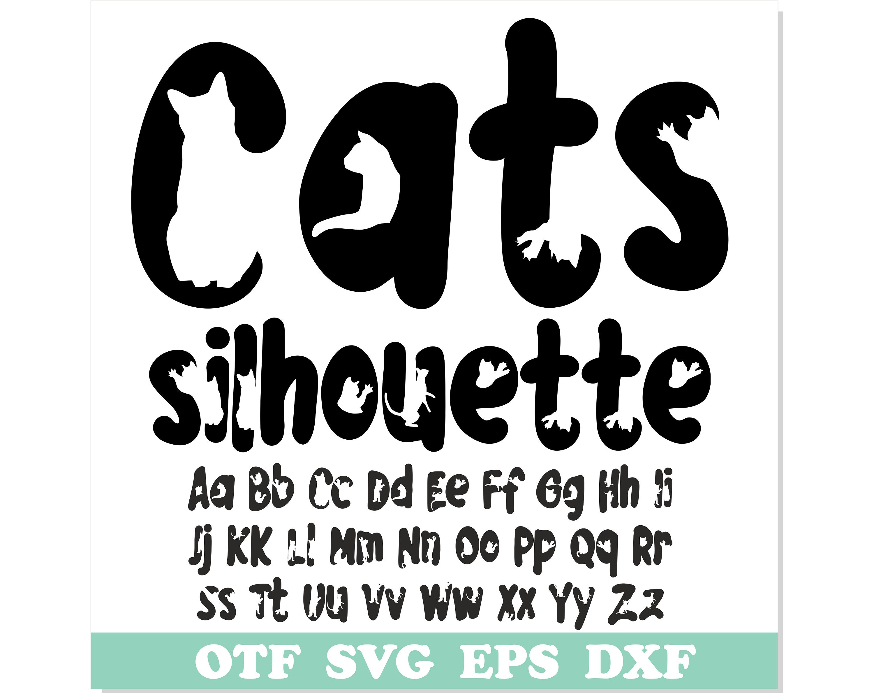 Cat Font Ttf, Cat Font Svg, Kitty Font Otf, Cat Letters Svg, Cat ...