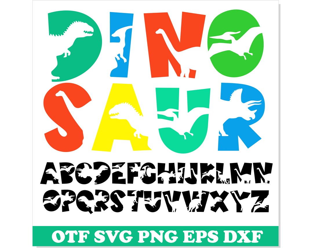 Dinosaur Font Otf, Dino Font Svg, Kids Fonts, Childrens Font, Boys Fonts, Dinosaur Font Svg ...