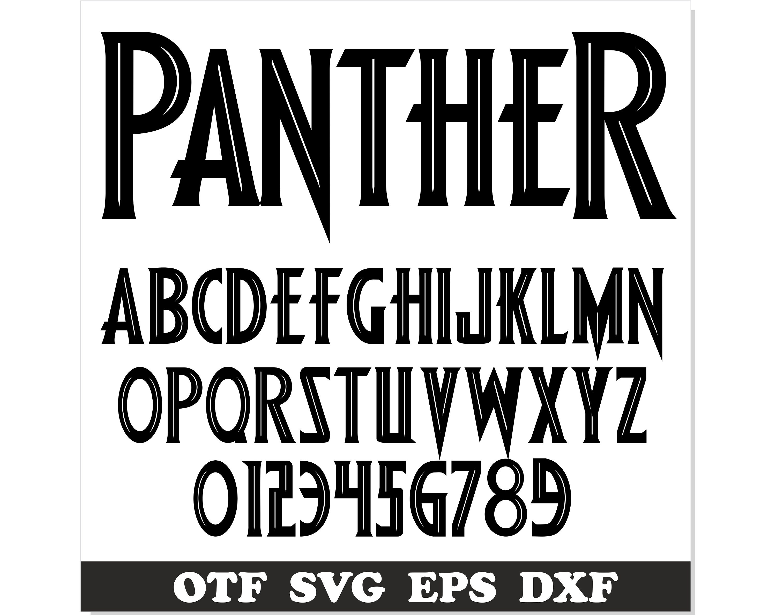 Panther Font OTF, Panther Letters SVG Cricut, Panther Font Svg Cut ...