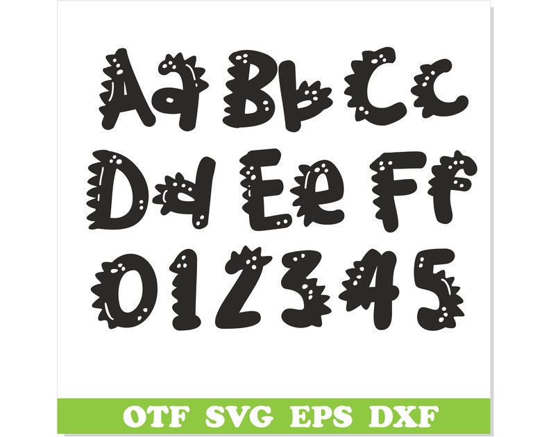 Dinosaur Font OTF, Dinosaur Font SVG Cricut, Dinosaur Alphabet Svg, Dinosaur Letters Svg Cricut ...